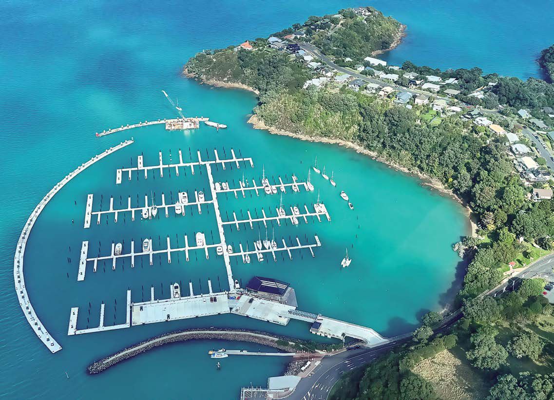 Arc-Shaped Breakwater Protects New Zealand Marina - Marine Construction ...
