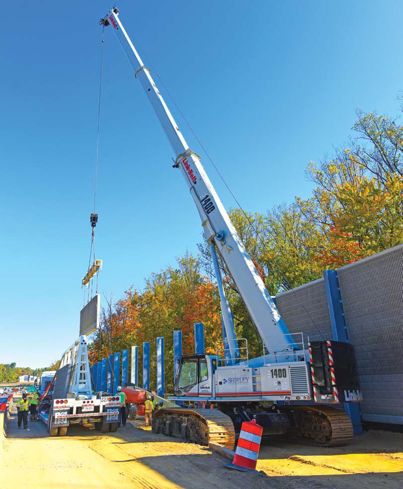 Link-Belt TCC-1400 lends versatility to Va. express lane extension ...